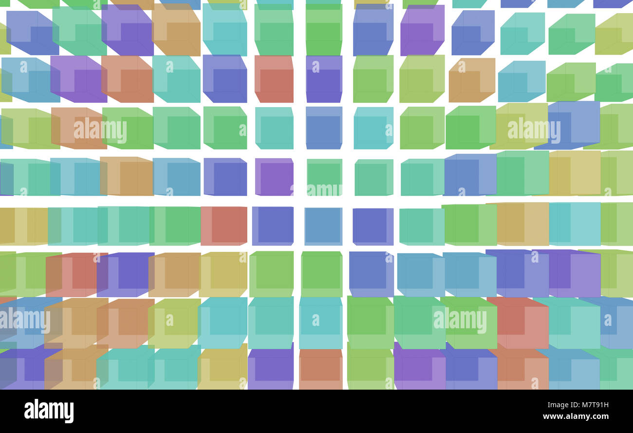 Colored square or rectangle 3D pattern for design wallpaper, texture or ...