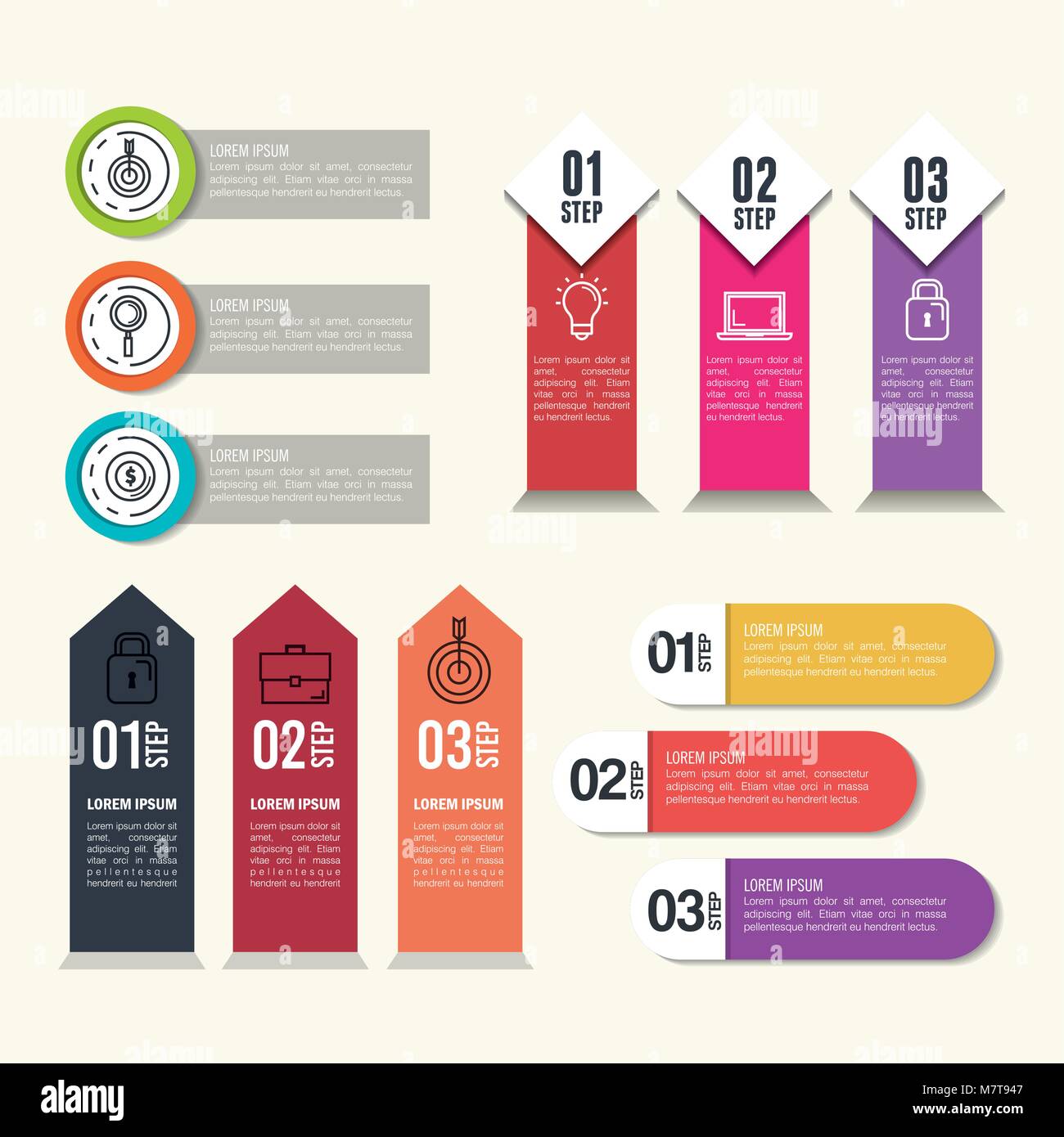 business infographic template icons Stock Vector Image & Art - Alamy