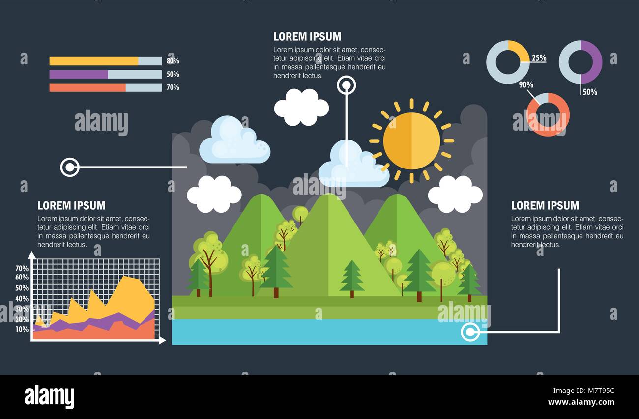 nature infographic template icons Stock Vector Image & Art - Alamy