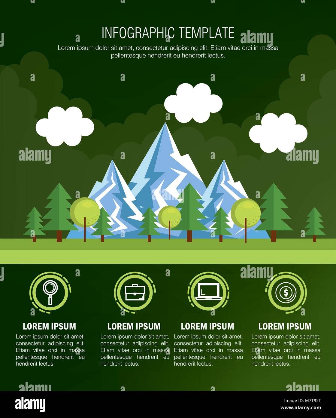 nature infographic template icons Stock Vector Image & Art - Alamy
