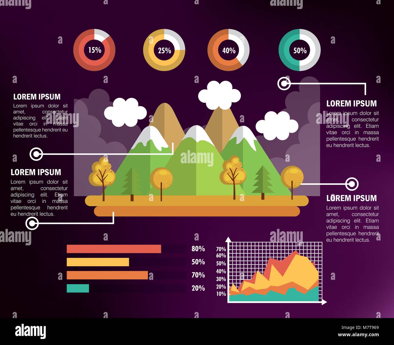nature infographic template icons Stock Vector Image & Art - Alamy