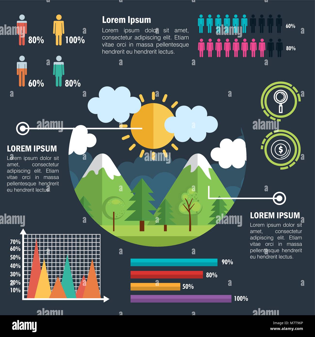 nature infographic template icons Stock Vector Image & Art - Alamy