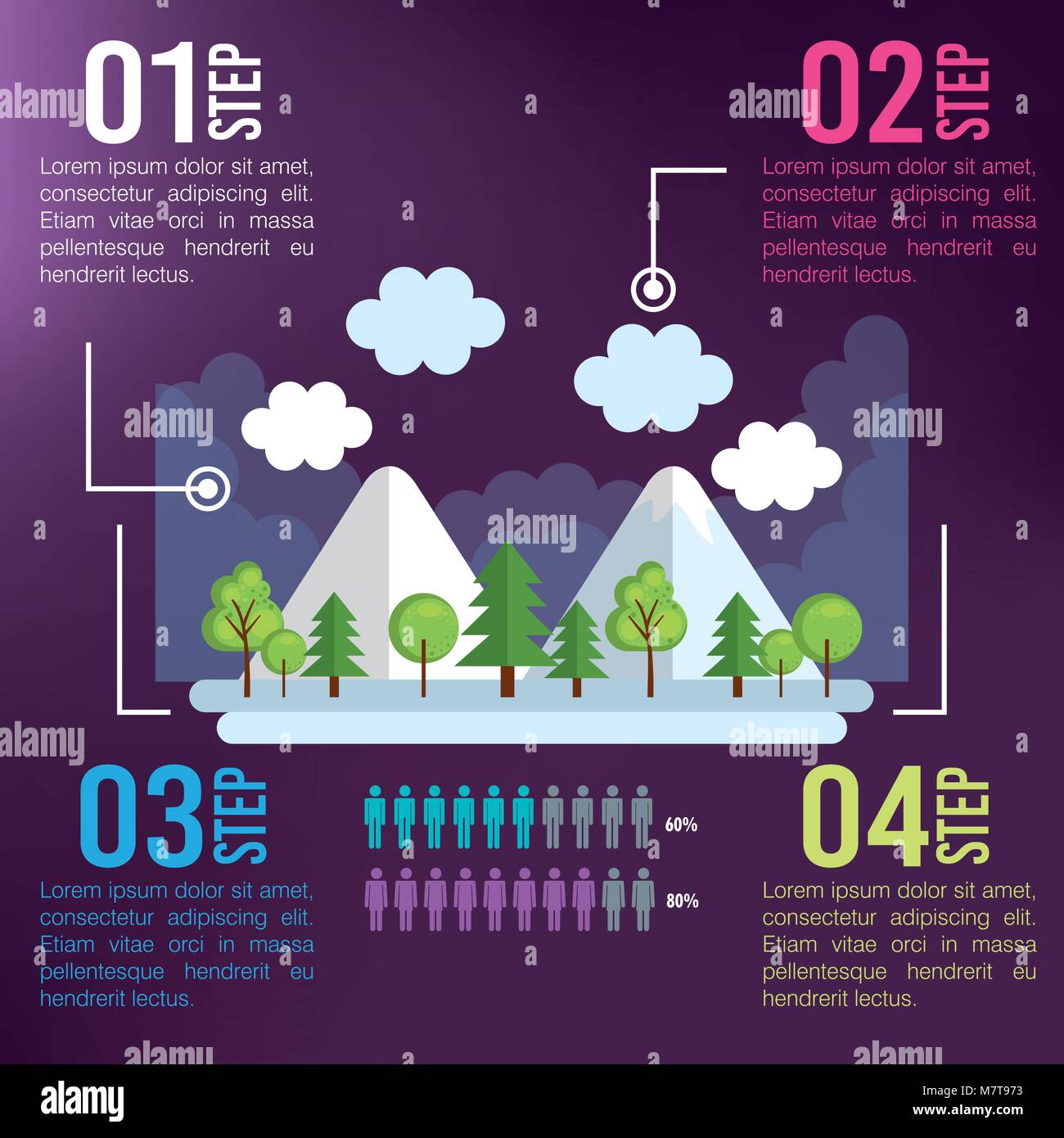 nature infographic template icons Stock Vector Image & Art - Alamy