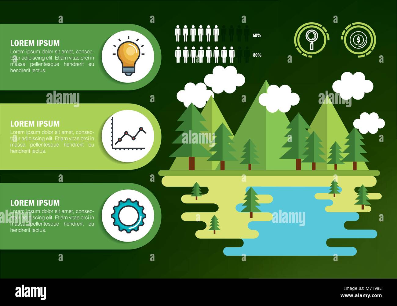 nature infographic template icons Stock Vector Image & Art - Alamy
