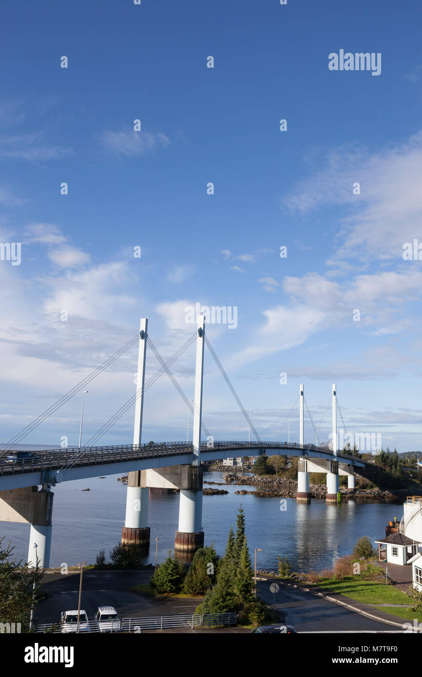 Sitka, Alaska: The modern John O'Connell Bridge connects Japonski ...