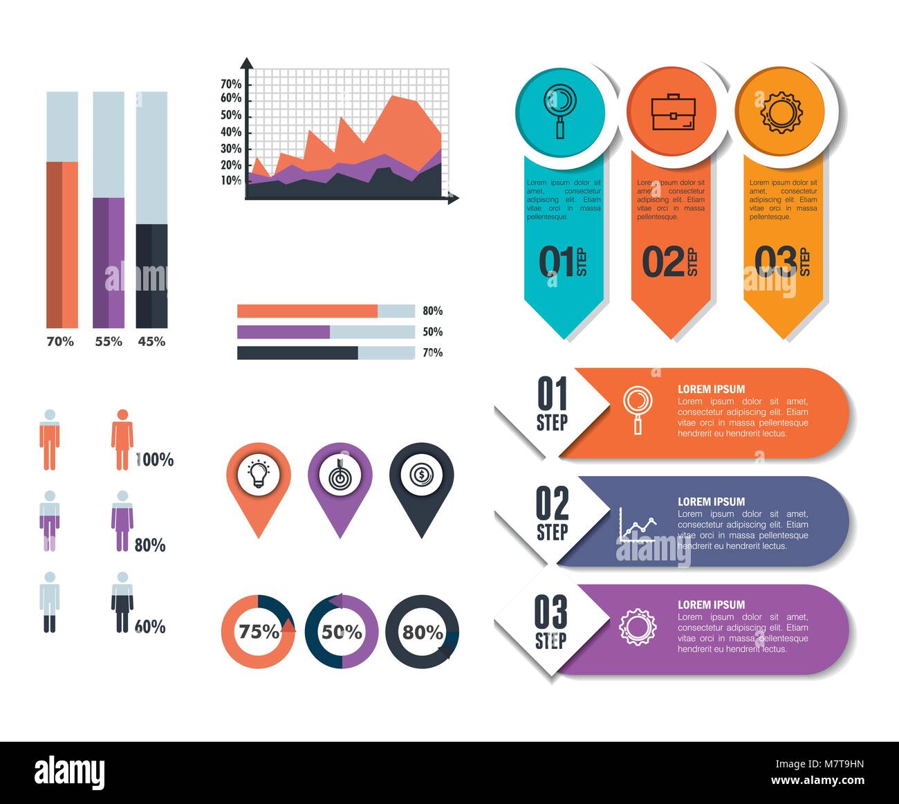 business infographic template icons Stock Vector Image & Art - Alamy