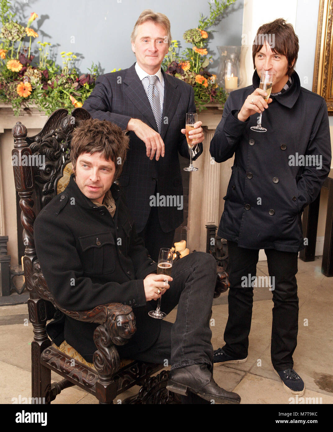 Noel Gallagher, Lord Henry Mount Charles and Jem Archer pose for the ...