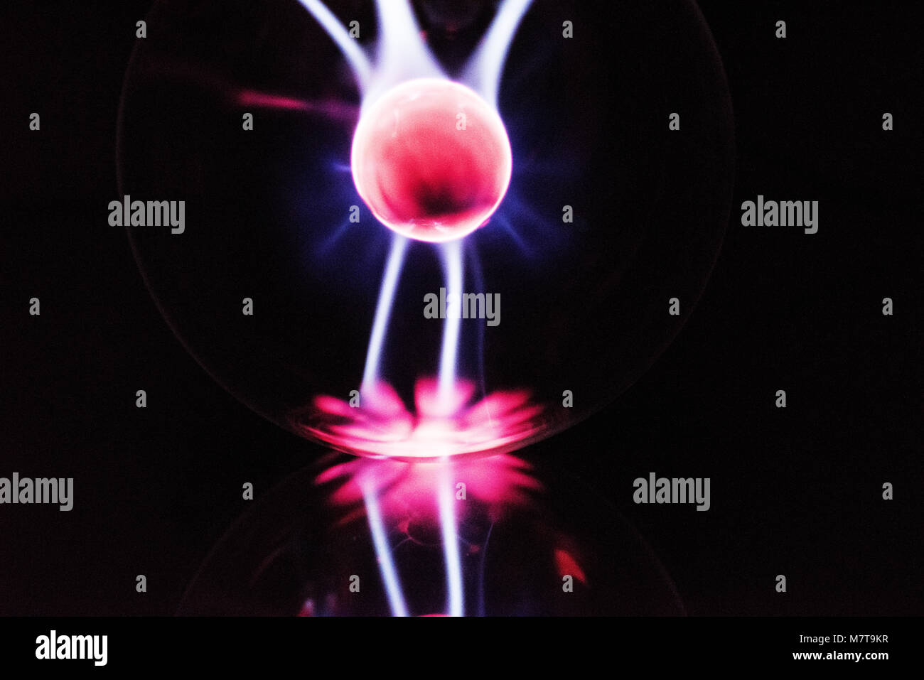 Electricity fire-ball. Abstract photo of electric waves. Static ...