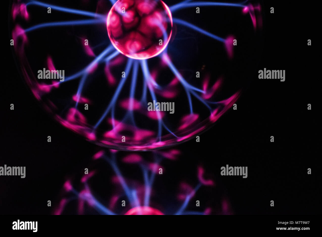 Electricity fire-ball. Abstract photo of electric waves. Static ...