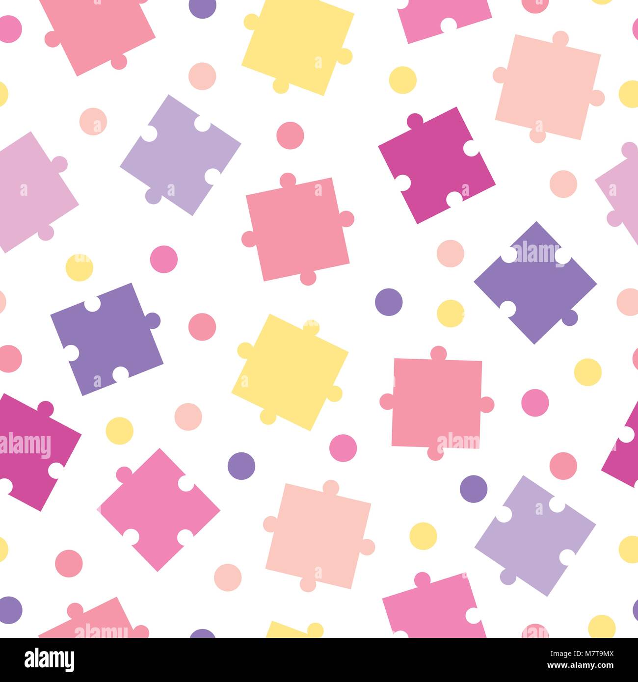 seamless tileable pattern with puzzle pieces vector Stock Vector Image ...