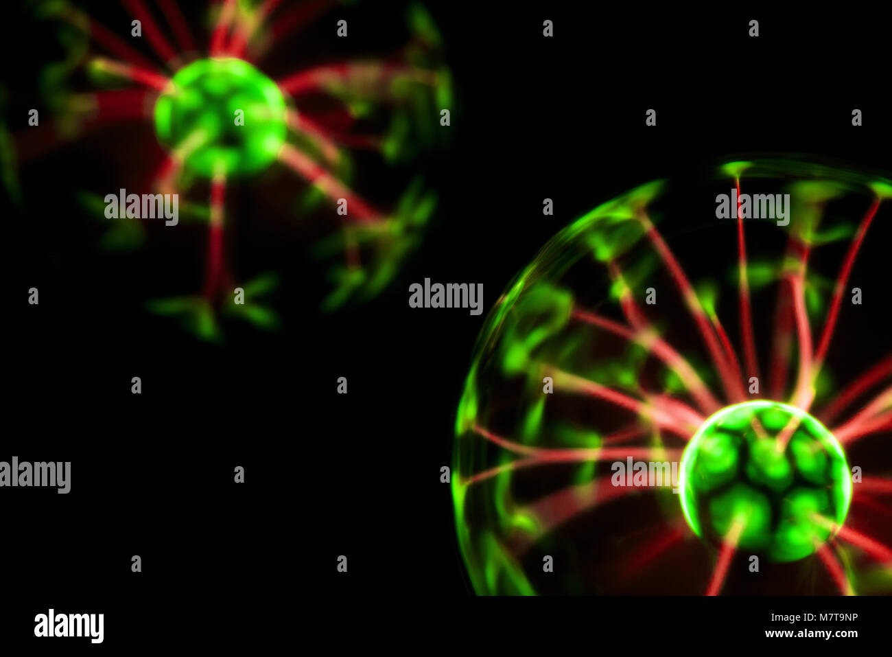 Electricity fire-ball. Abstract photo of electric waves. Static ...