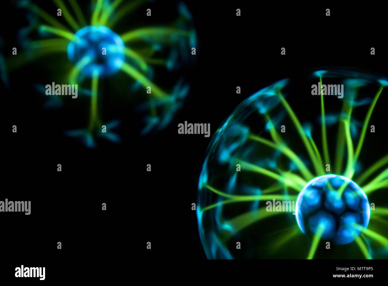 Electricity fire-ball. Abstract photo of electric waves. Static ...