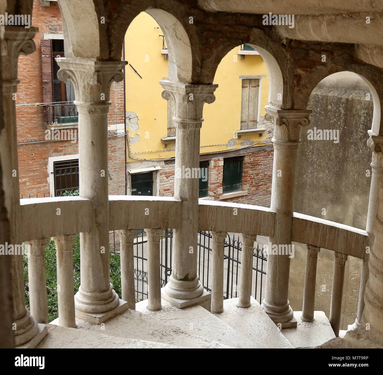 Venice, Italy. Bovolo Staircase or Scala Contarini del Bovolo, is the ...