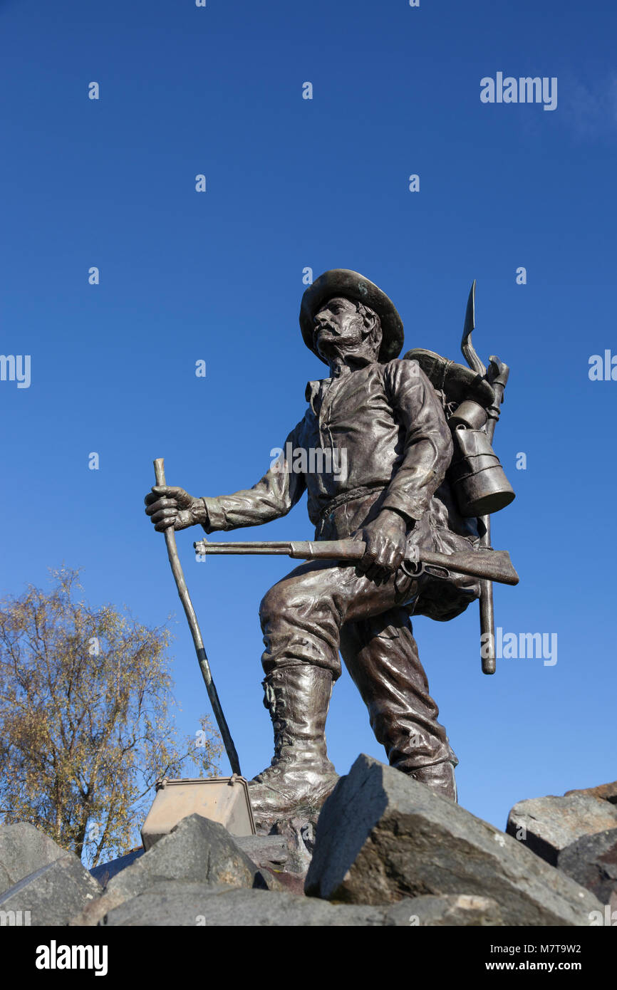 Sitka, Alaska: Artist Alonzo Victor Lewis' sculpture "The Prospector ...