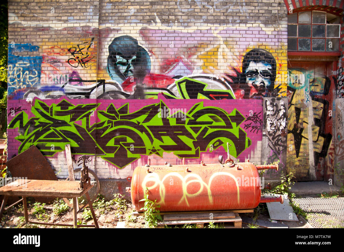 close up of a graffiti covered wall Stock Photo - Alamy