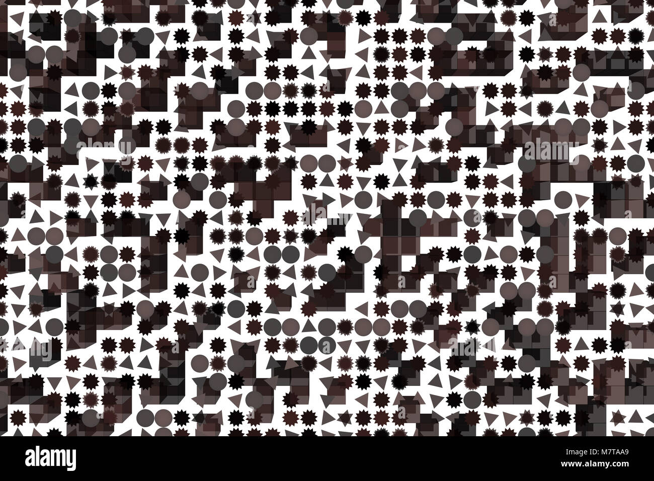 Mixed colored rectangle, triangle, circle, ellipse & star shape 3D ...