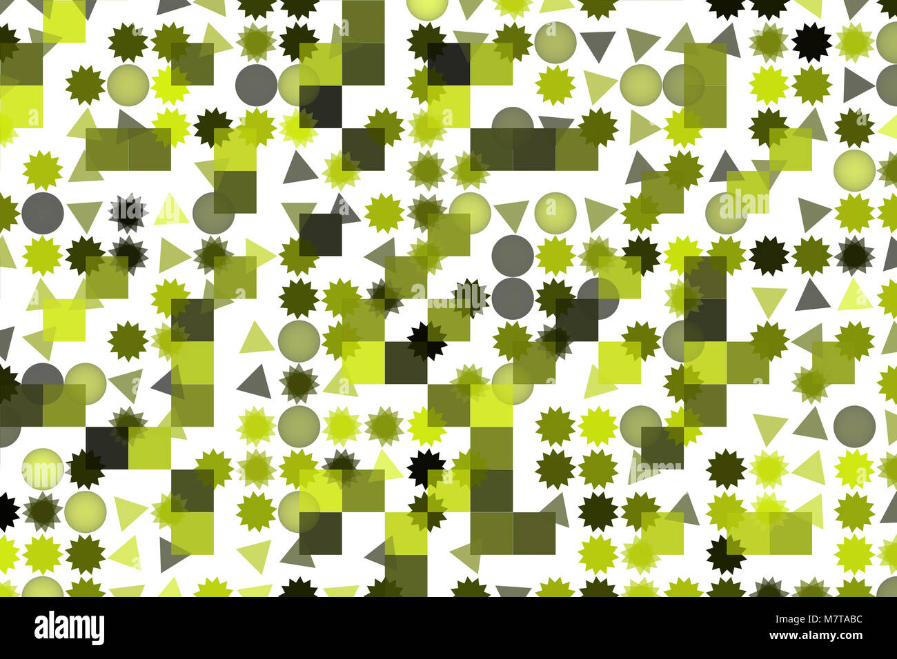 Mixed colored rectangle, triangle, circle, ellipse & star shape 3D ...