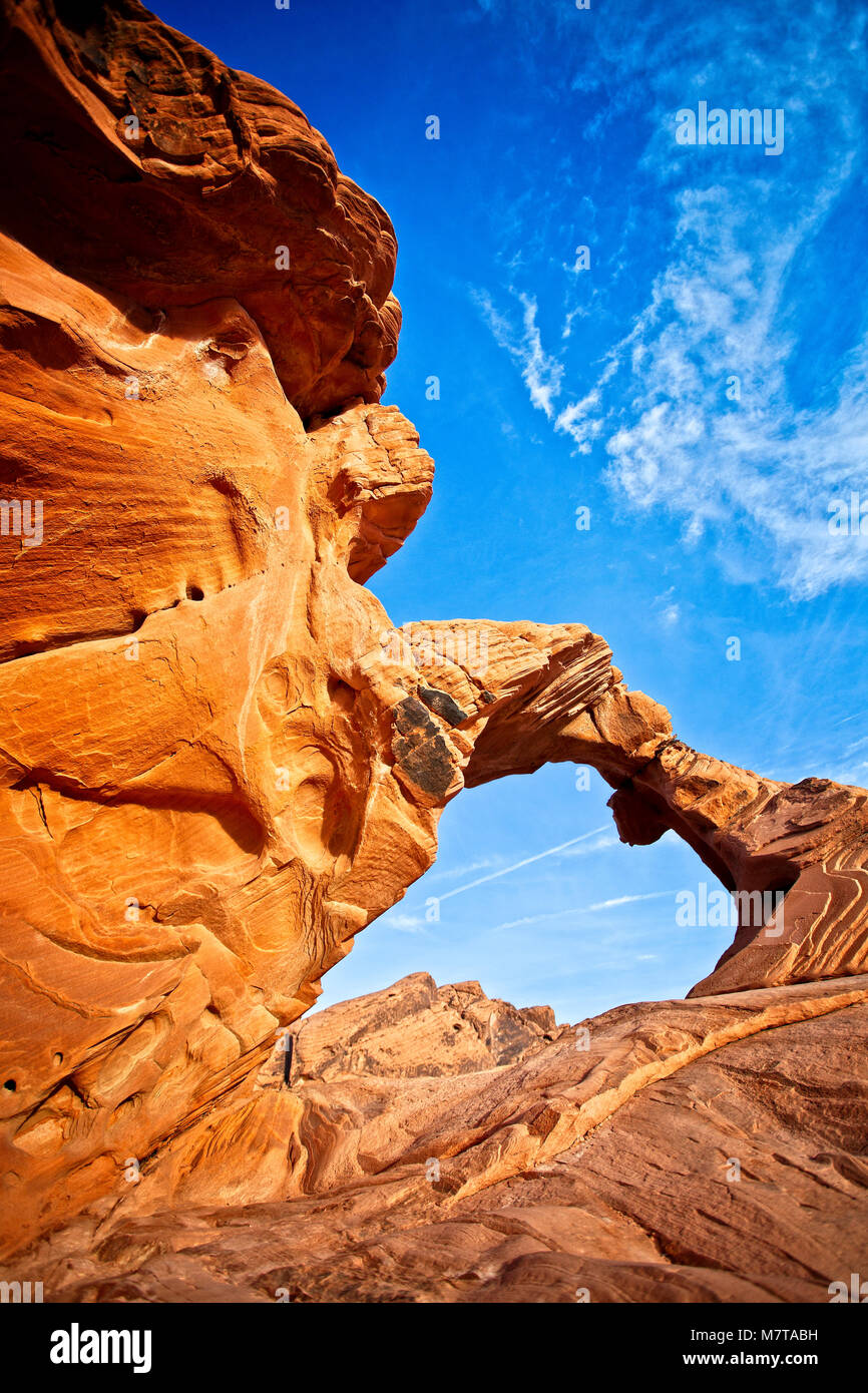 Natural stone arch in the valley of fire State Park, Nevada Stock Photo ...