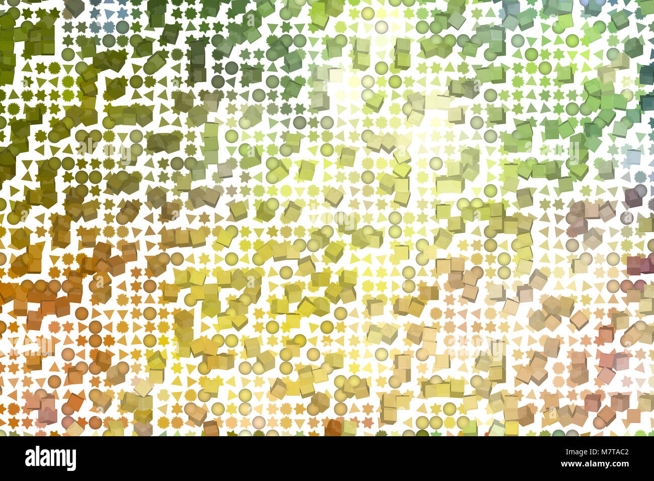 Mixed colored rectangle, triangle, circle, ellipse & star shape 3D ...