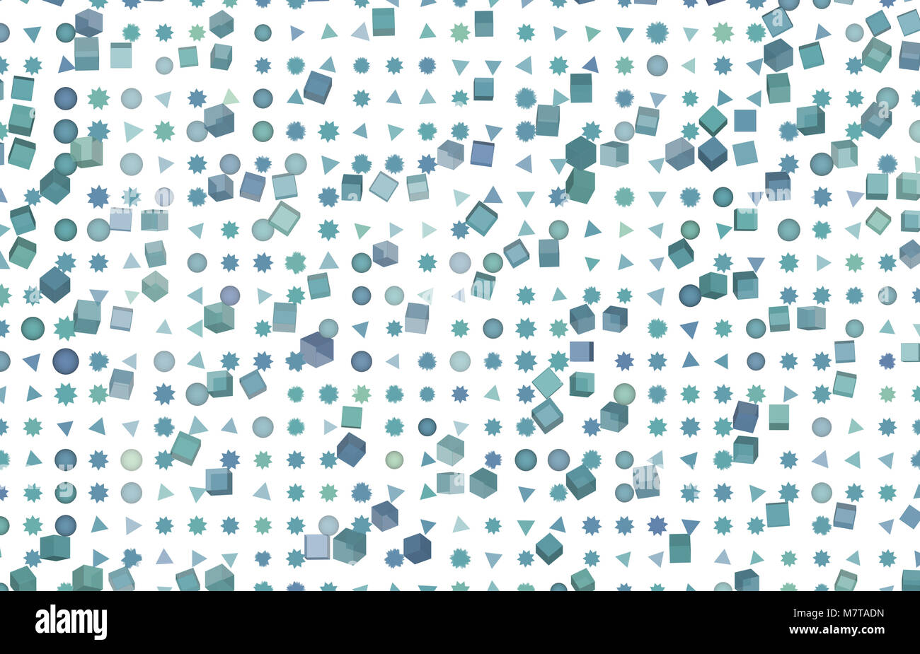 Mixed colored rectangle, triangle, circle, ellipse & star shape 3D ...