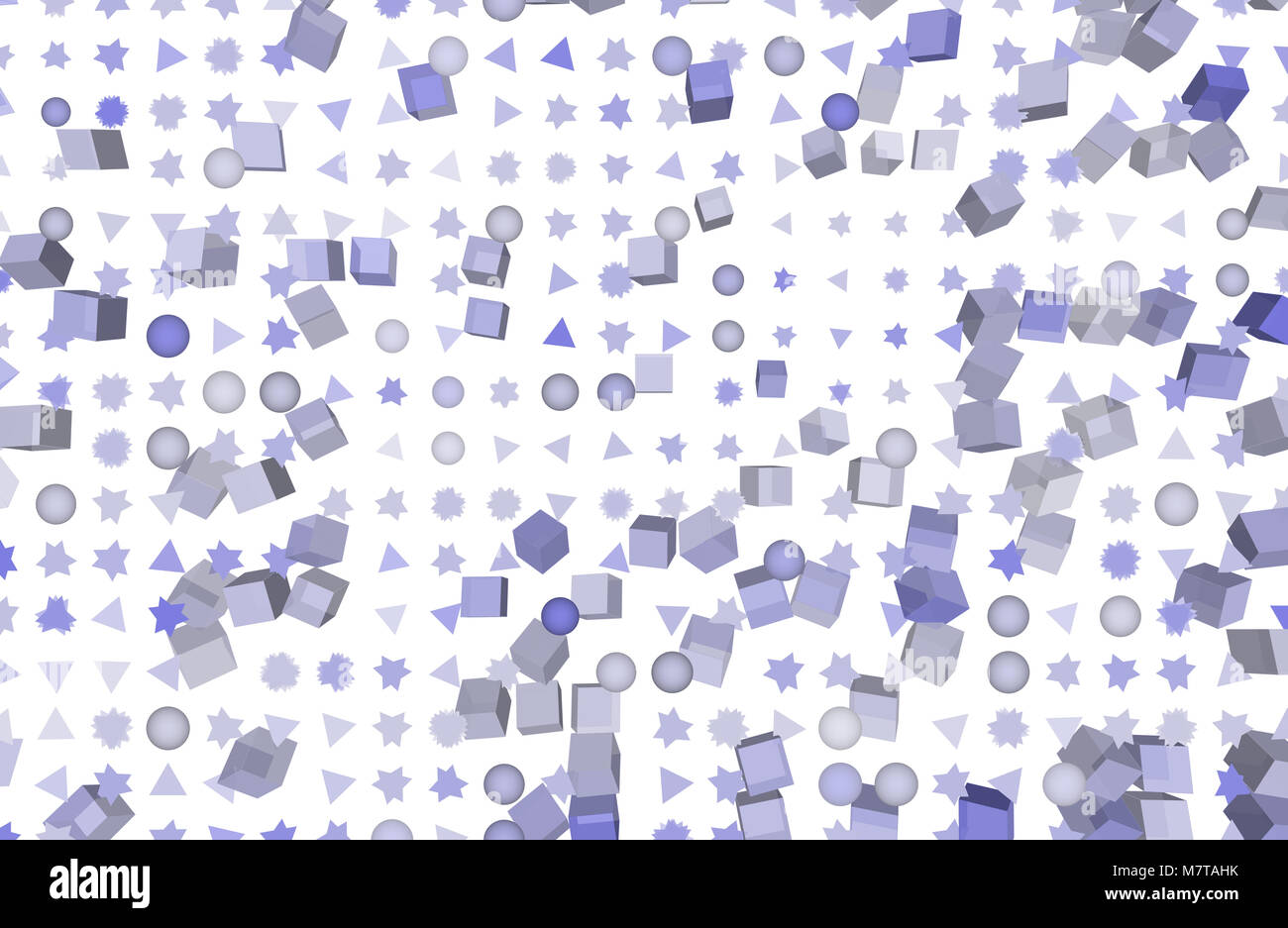 Mixed colored rectangle, triangle, circle, ellipse & star shape 3D ...