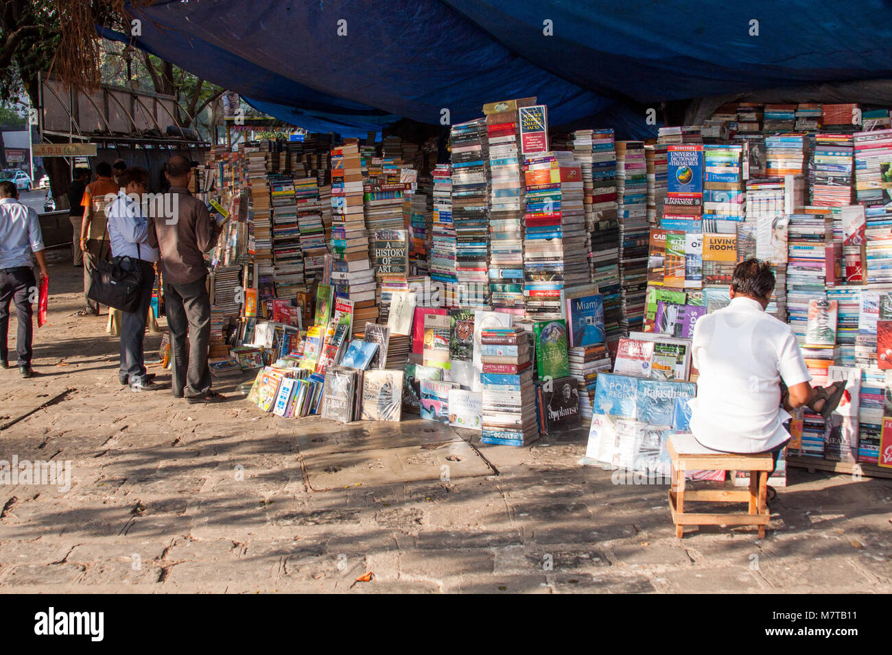 A Street Market Selling Books Stock Photo - Alamy