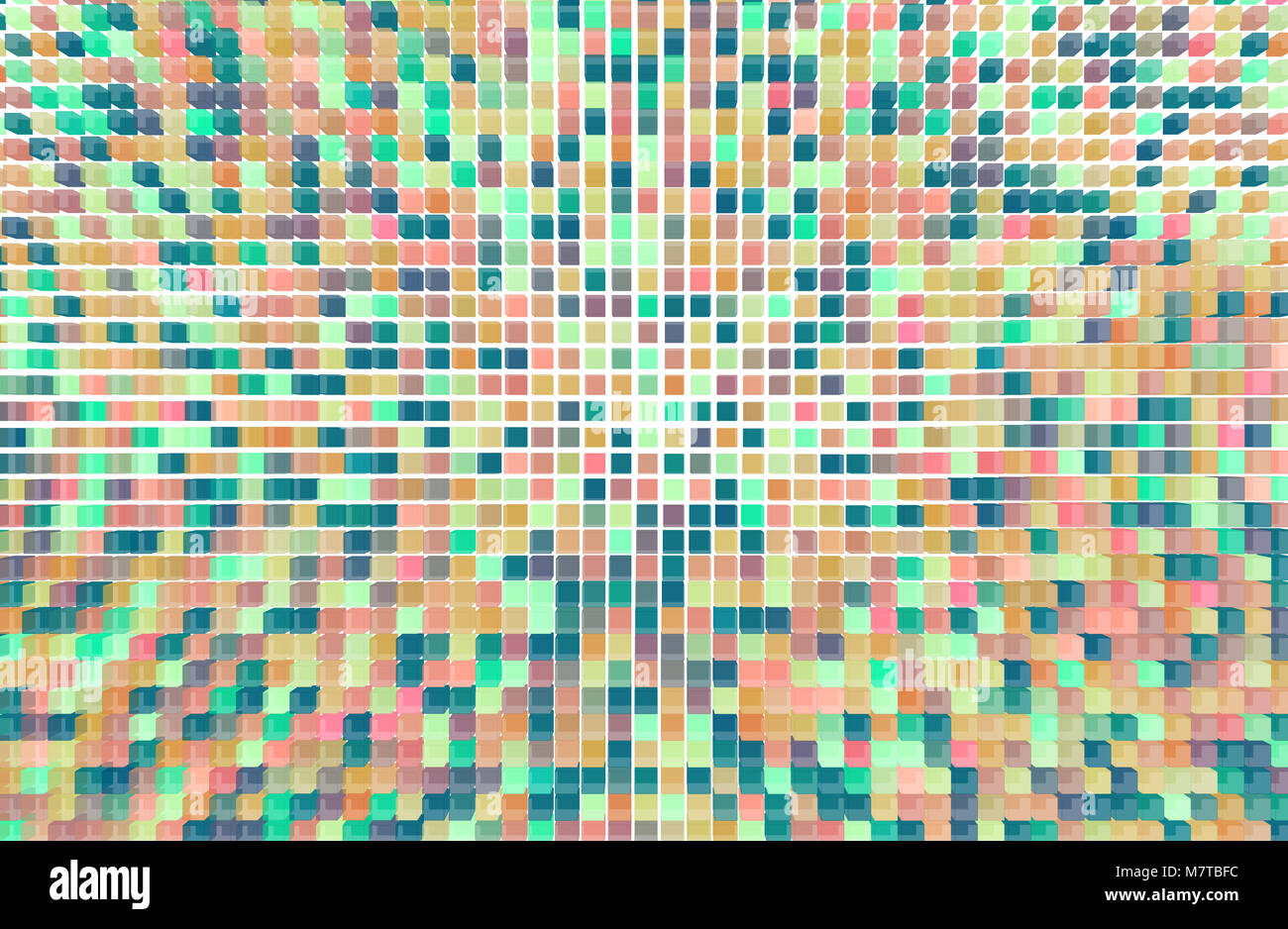 Colored square or rectangle 3D pattern for design wallpaper, texture or ...