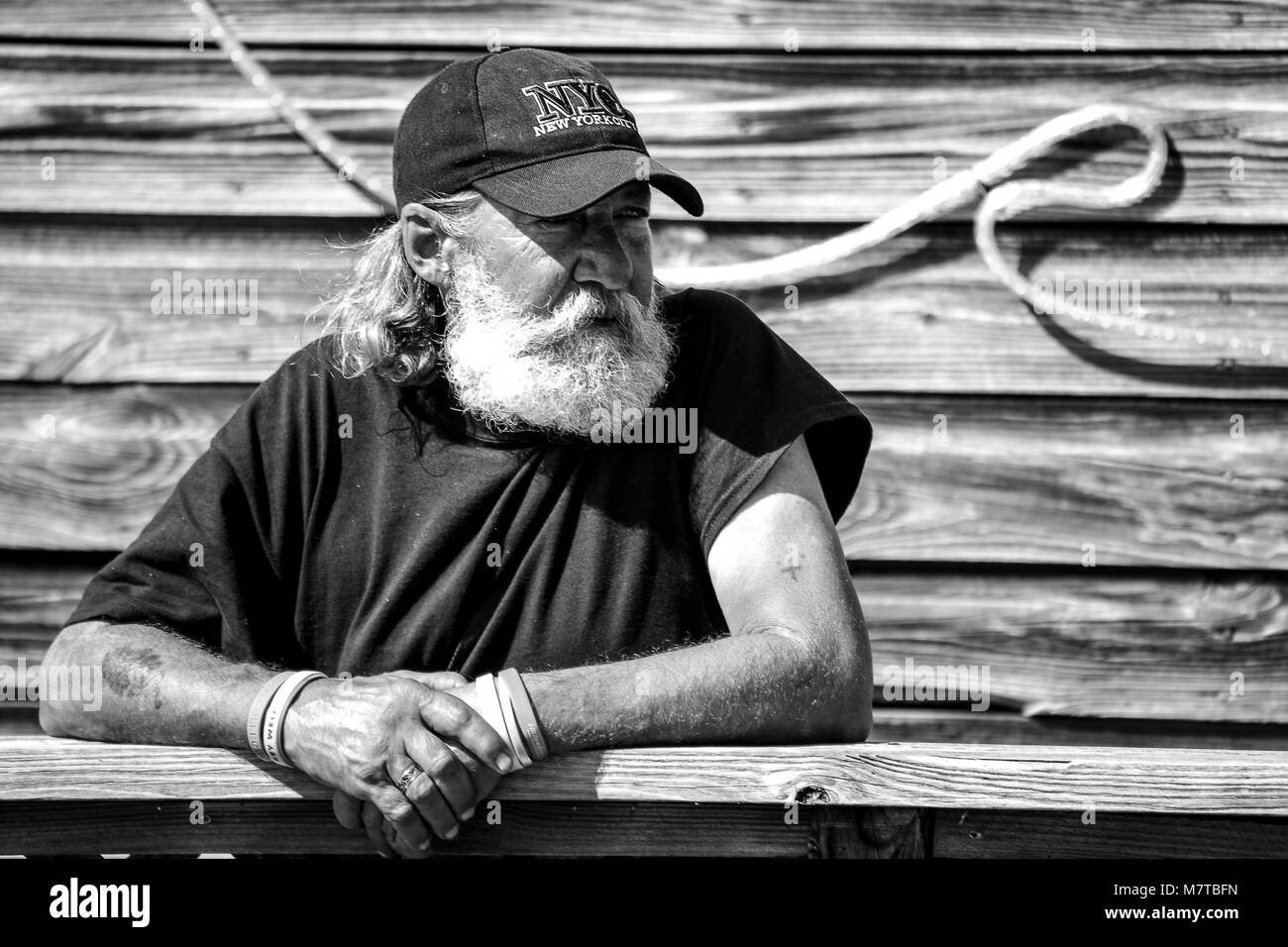 Fish in net line Black and White Stock Photos & Images - Alamy