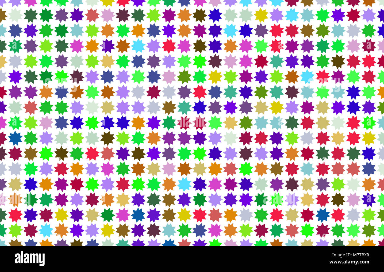 Colored star shape pattern for design wallpaper, texture or background ...