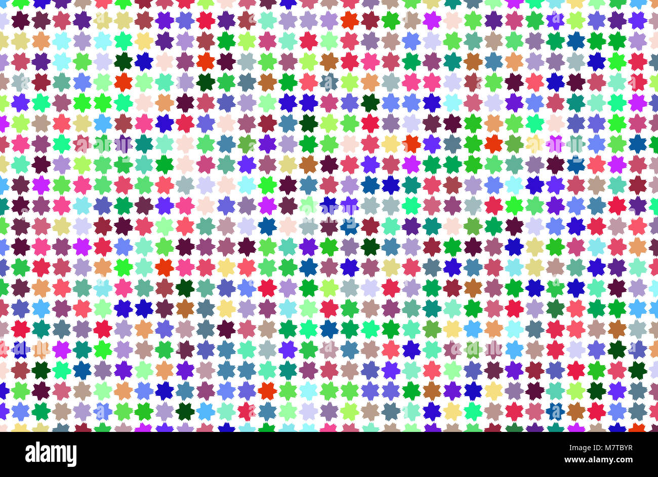Colored star shape pattern for design wallpaper, texture or background ...