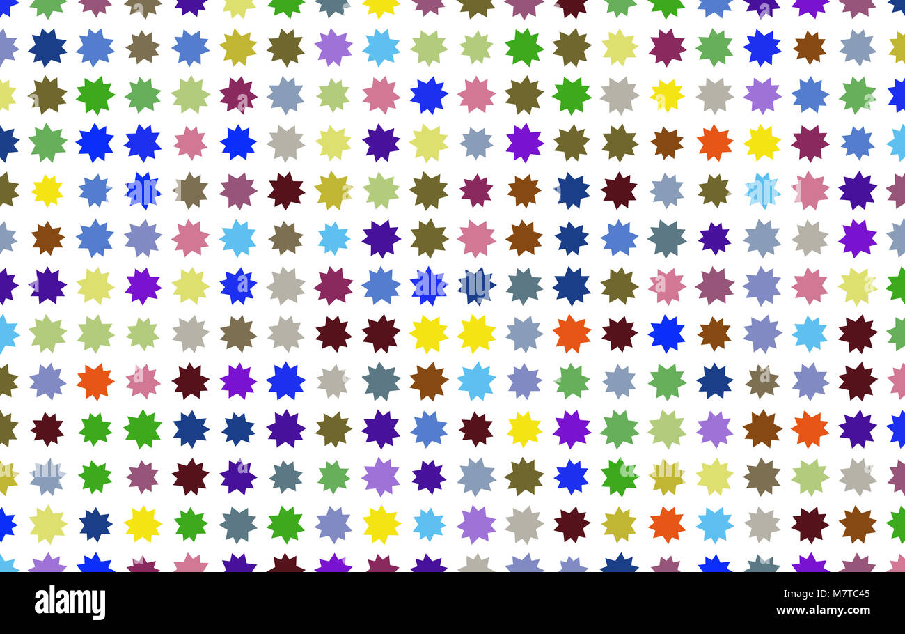 Colored star shape pattern for design wallpaper, texture or background ...