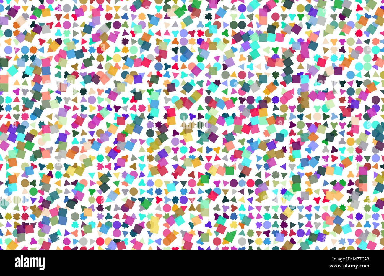 Mixed colored rectangle, triangle, circle, ellipse & star shape pattern ...