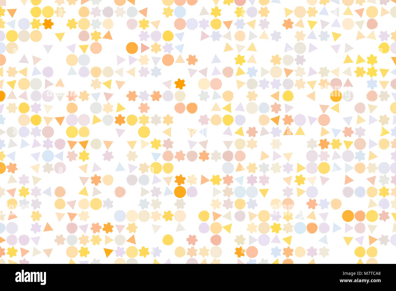 Mixed colored rectangle, triangle, circle, ellipse & star shape pattern ...