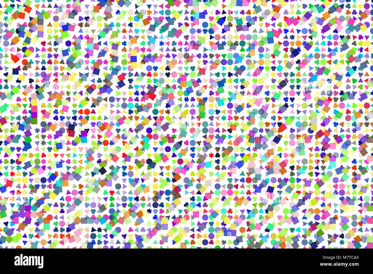 Mixed colored rectangle, triangle, circle, ellipse & star shape pattern ...