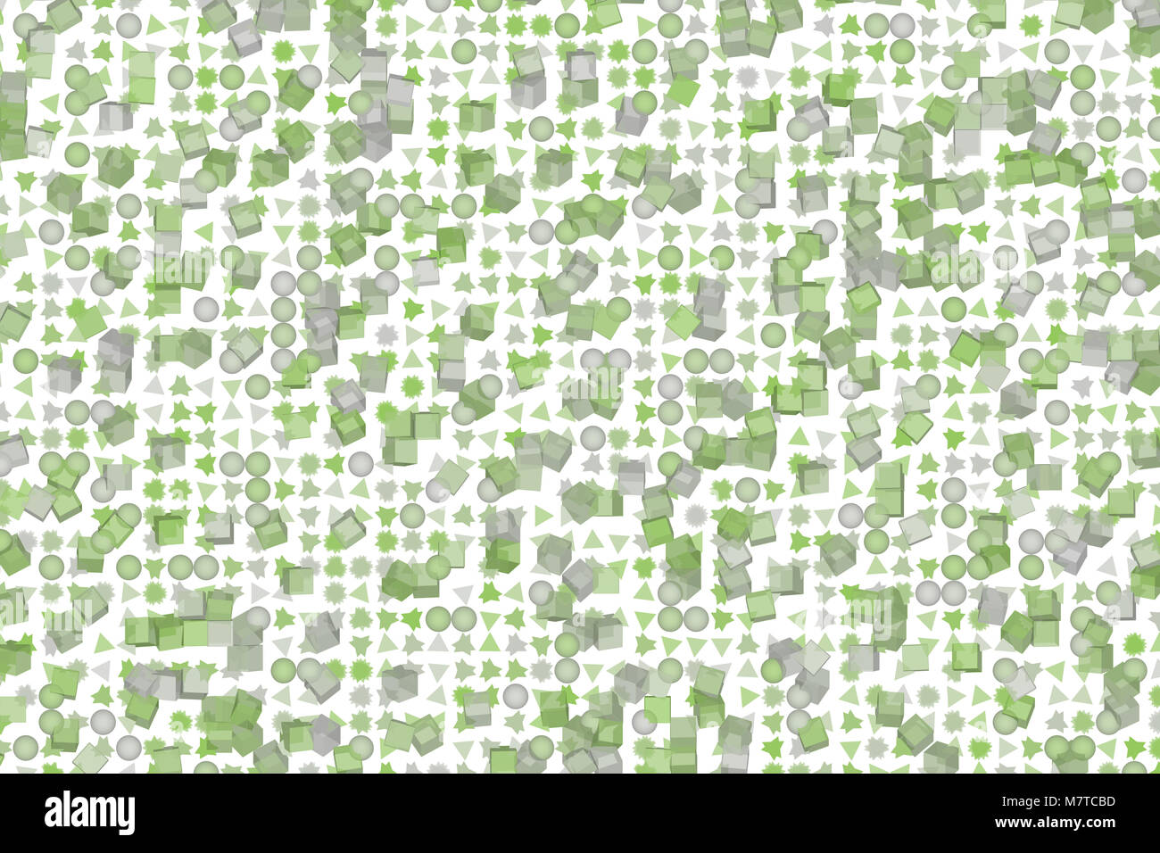 Mixed colored rectangle, triangle, circle, ellipse & star shape 3D ...