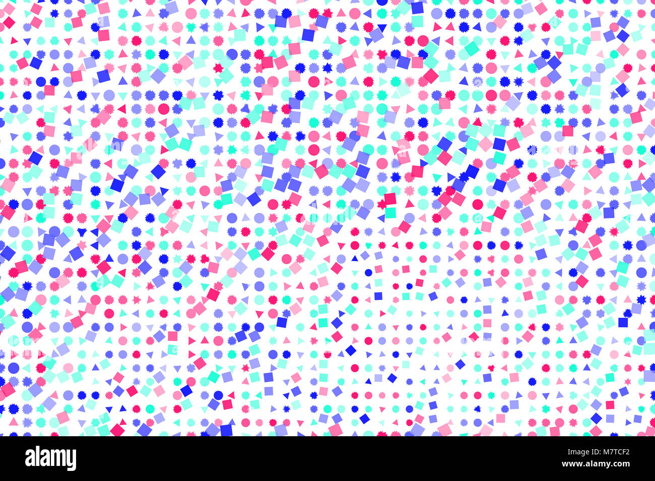 Mixed colored rectangle, triangle, circle, ellipse & star shape pattern ...