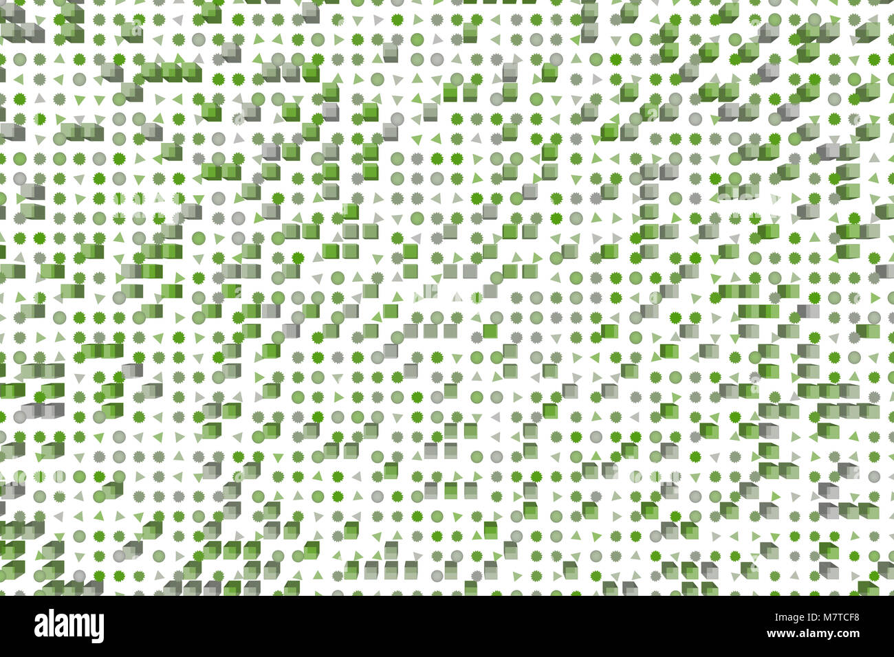 Mixed colored rectangle, triangle, circle, ellipse & star shape 3D ...