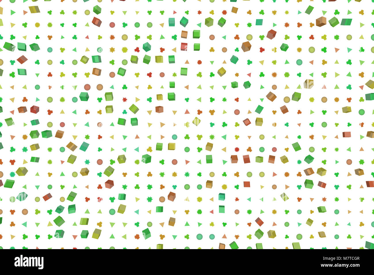 Mixed colored rectangle, triangle, circle, ellipse & star shape 3D ...