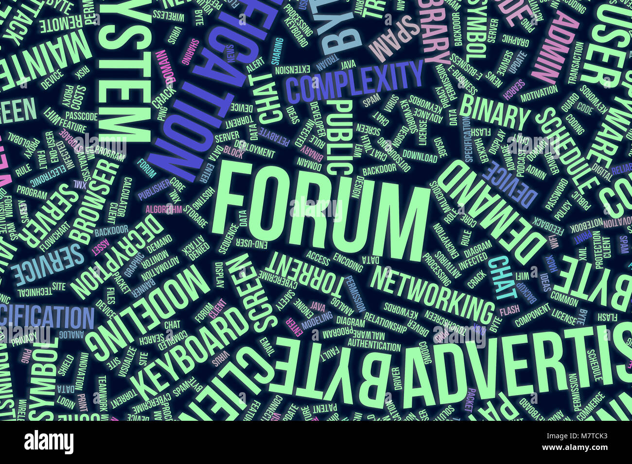 Forum, IT, information technology conceptual word cloud for for design ...