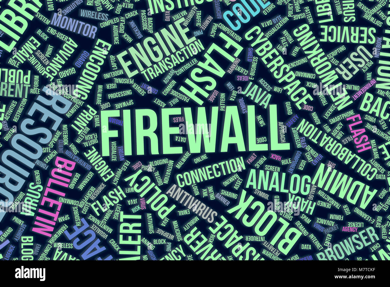 Firewall, IT, information technology conceptual word cloud for for ...