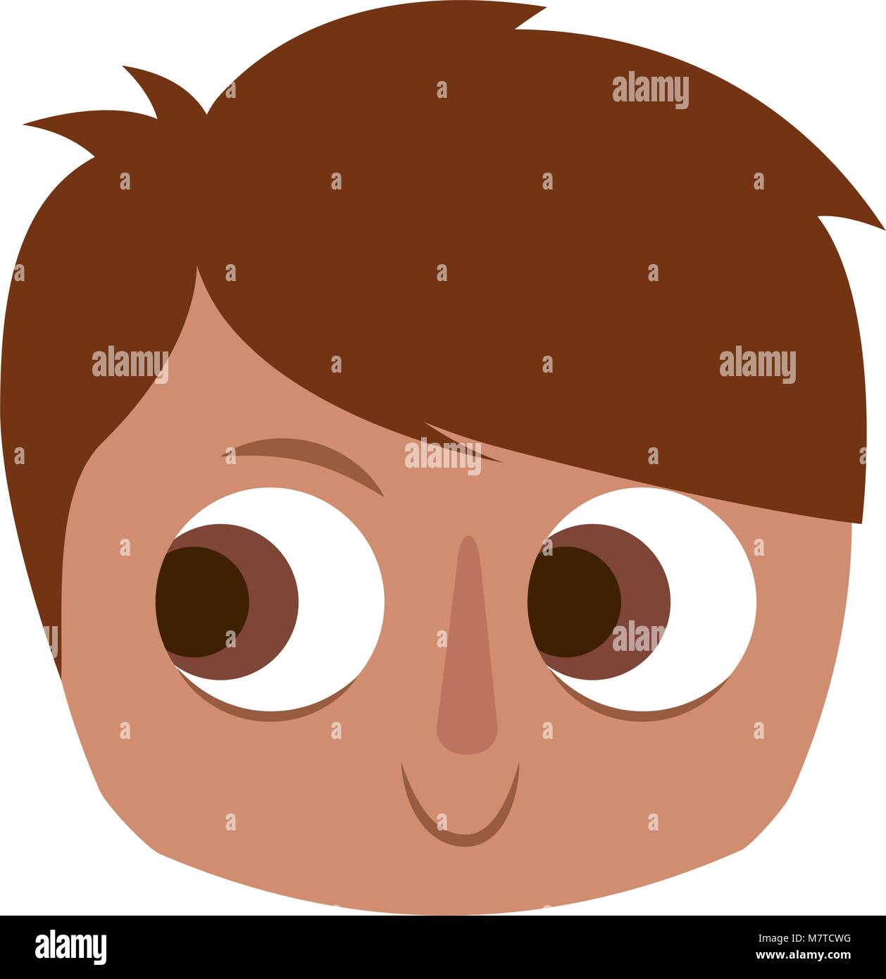 smiling happy face boy male young character Stock Vector Image & Art ...