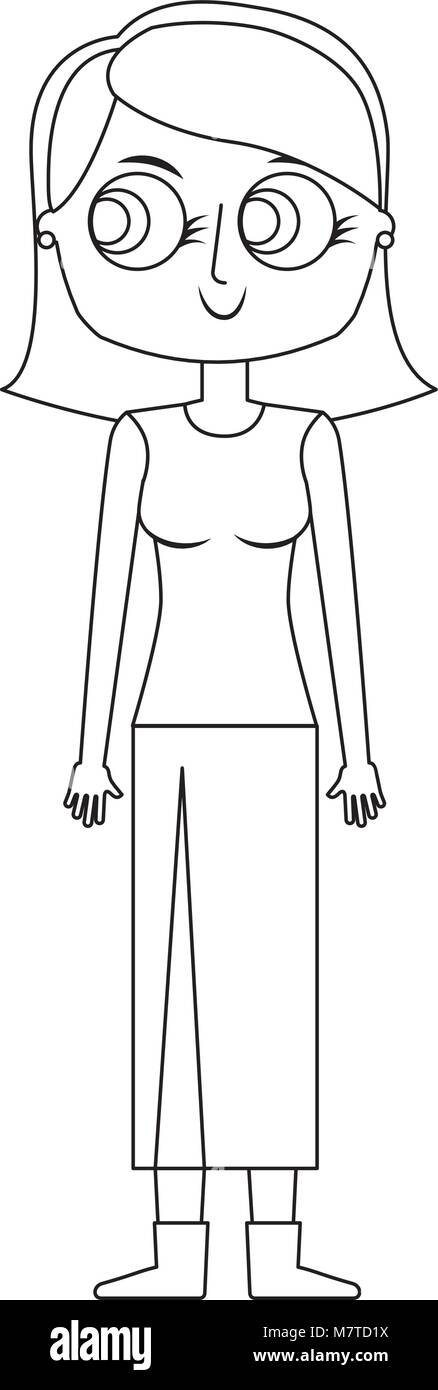 cartoon beauty mother standing character Stock Vector Image & Art - Alamy