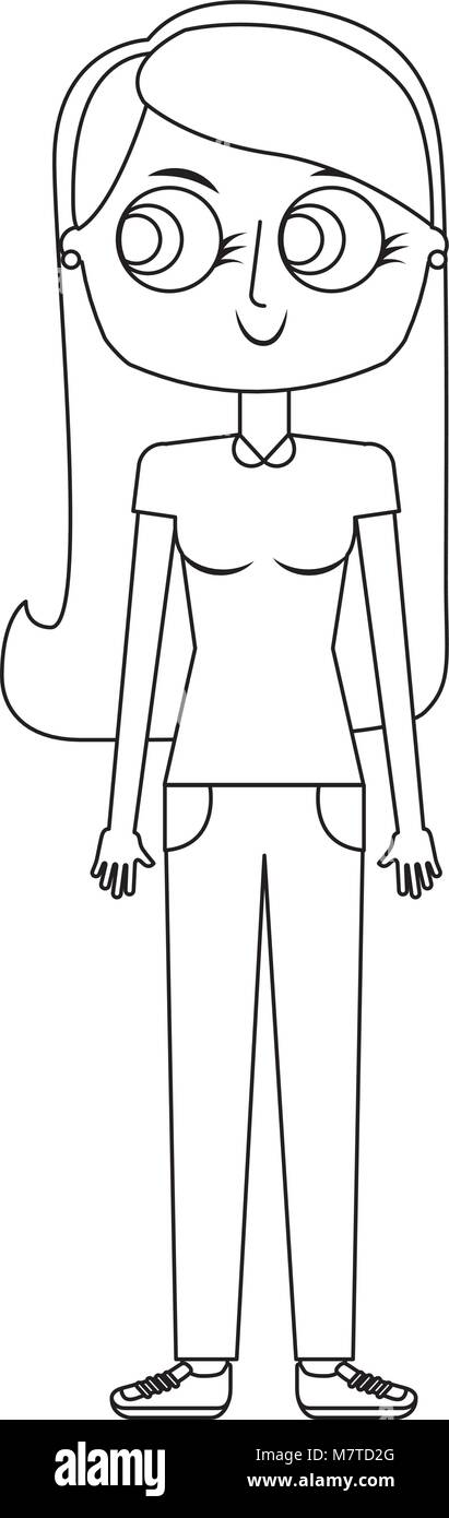 cartoon beauty mother standing character Stock Vector Image & Art - Alamy