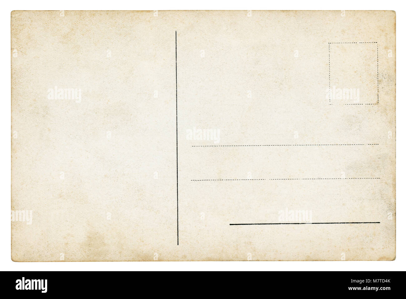 Vintage Postcard Back High Resolution Stock Photography and Images - Alamy