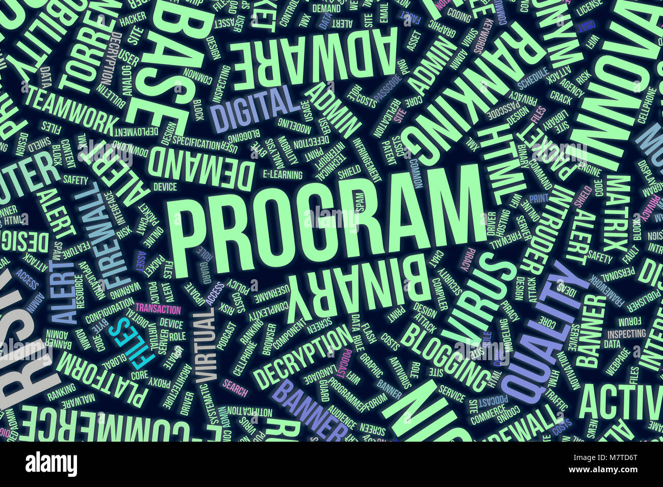 Program, IT, information technology conceptual word cloud for for ...