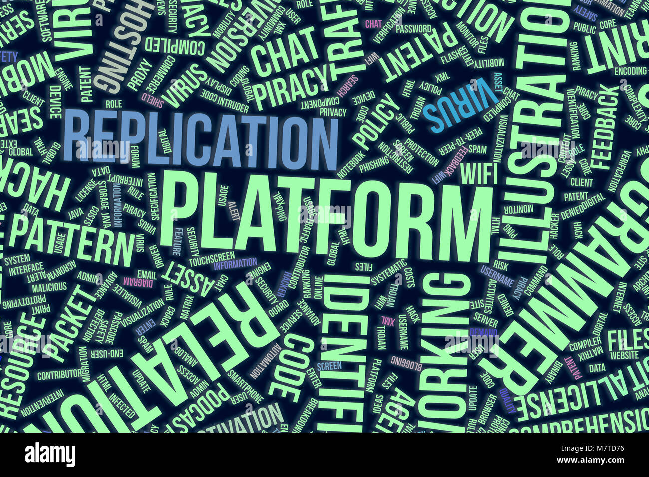 Platform, IT, information technology conceptual word cloud for for ...