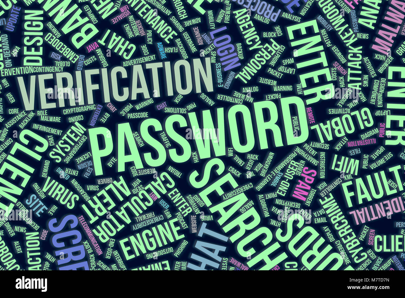 Password, IT, information technology conceptual word cloud for for ...