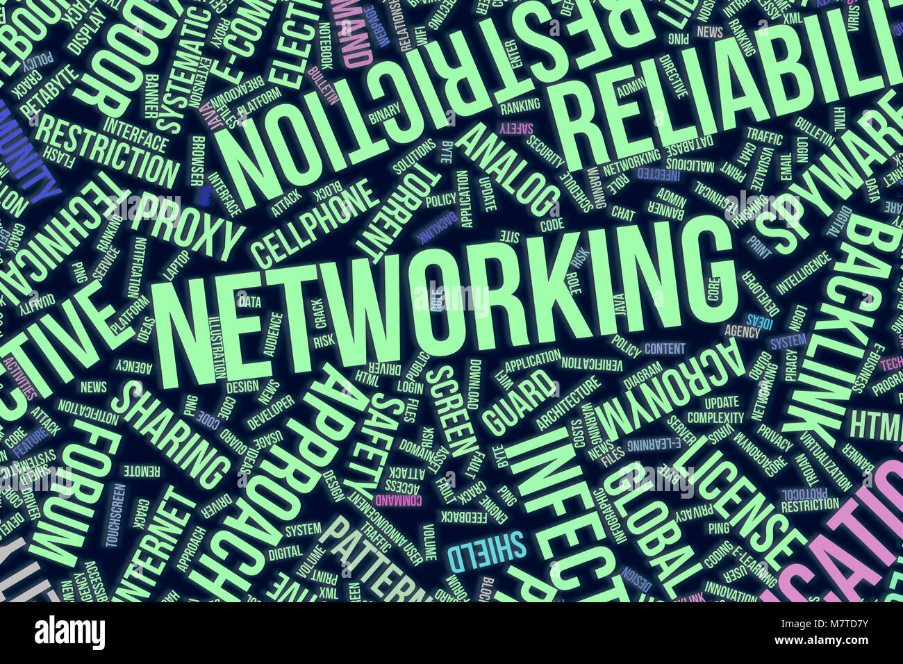 Networking, IT, information technology conceptual word cloud for for ...
