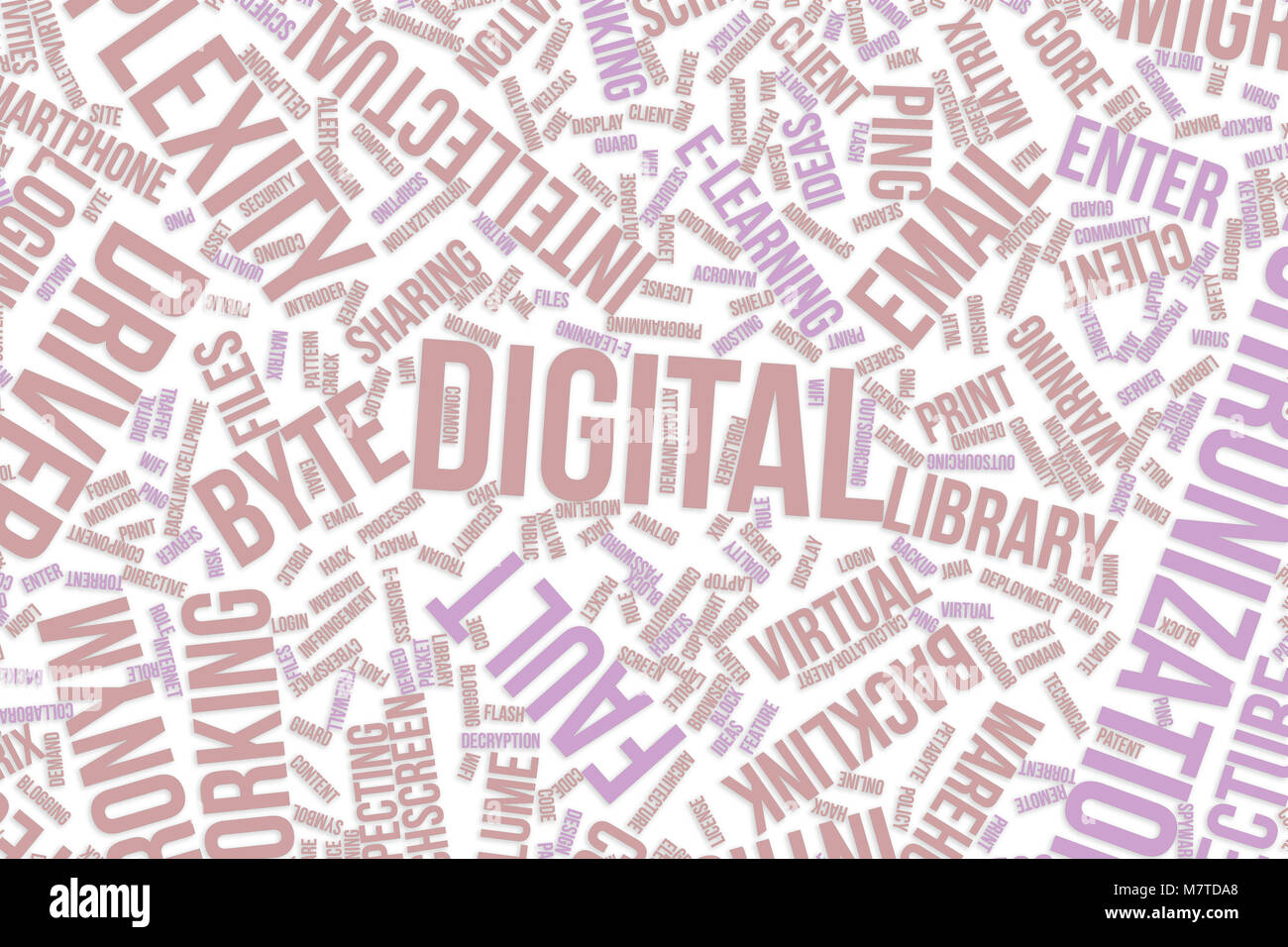 Digital, IT, information technology conceptual word cloud for for ...