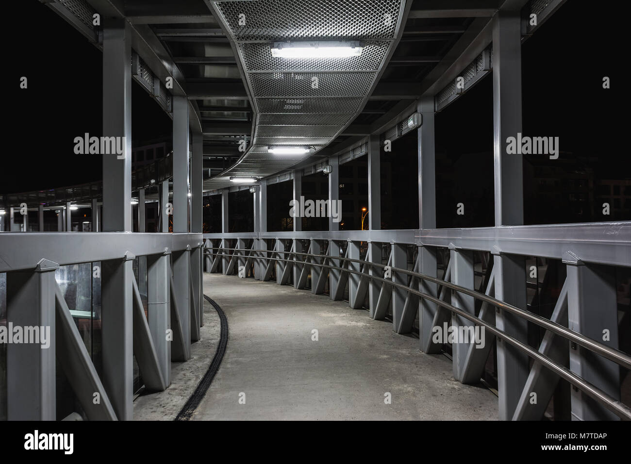 Overhead pedestrian bridge hi-res stock photography and images - Alamy